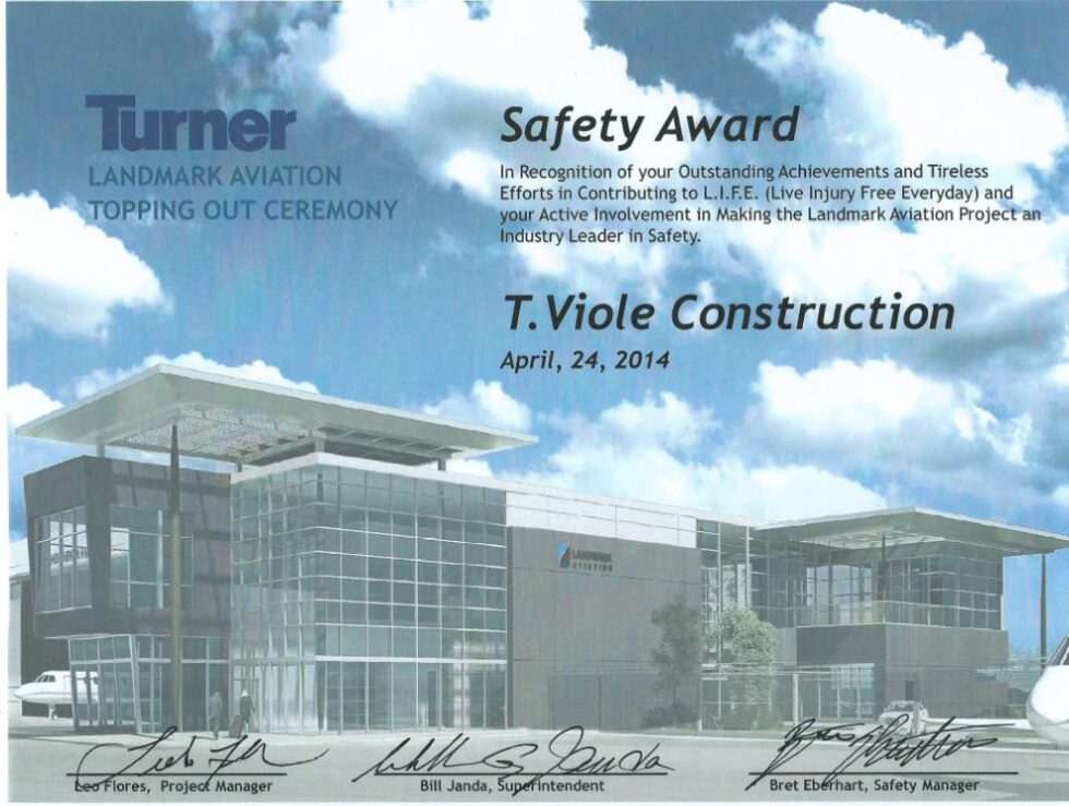 LANDMARK AVIATION SAFETY AWARD SAN DIEGO INTERNATIONAL AIRPORT - T ...